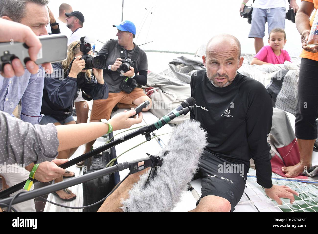 Erwann Leroux sur FenetreA Mix Buffet, deuxième Multi50 during the ...