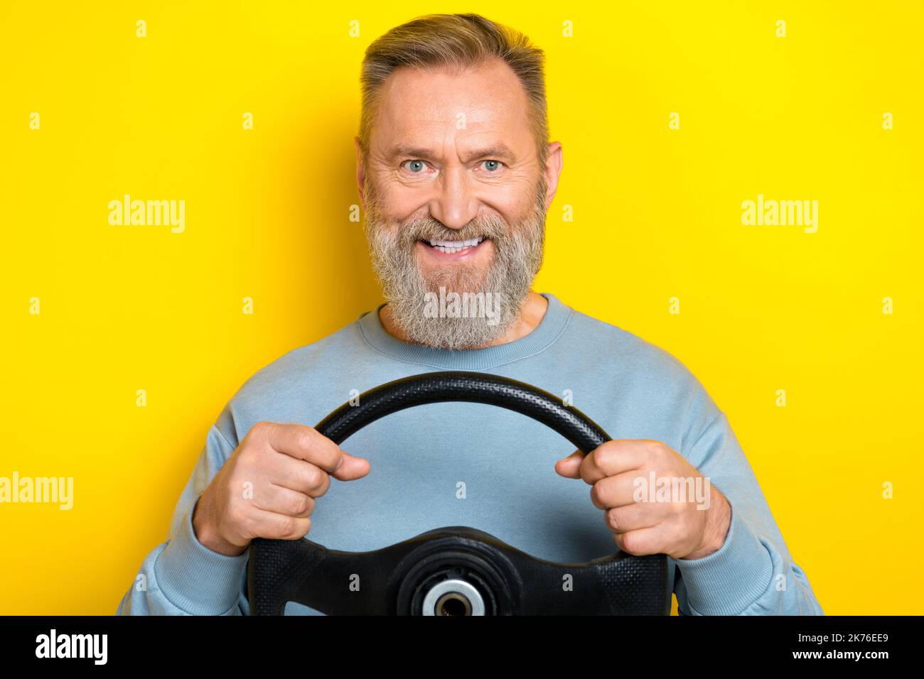 Old guy driving hi-res stock photography and images - Alamy