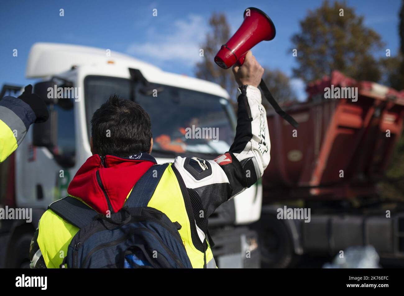 French fuel protests Stock Photo - Alamy