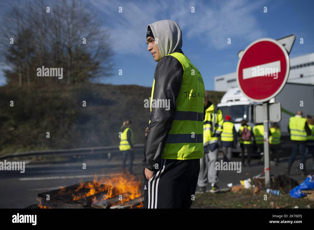 French fuel protests Stock Photo - Alamy