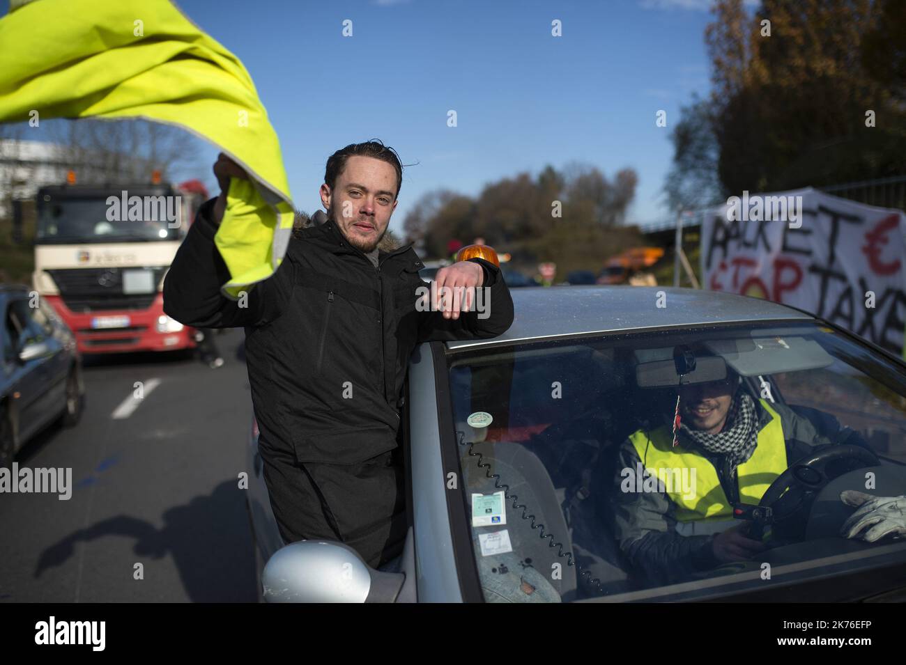 French fuel protests Stock Photo - Alamy