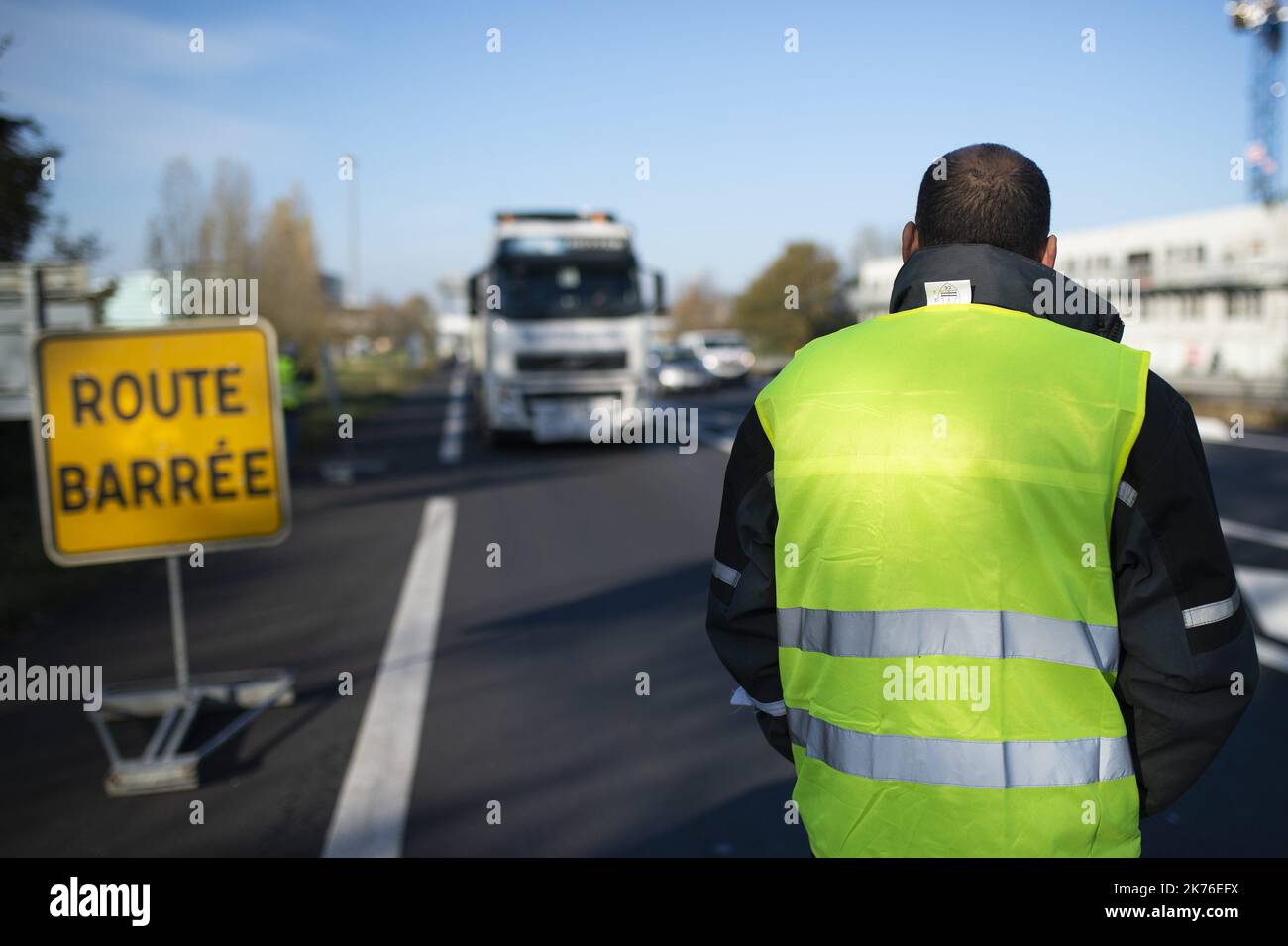 French fuel protests Stock Photo - Alamy