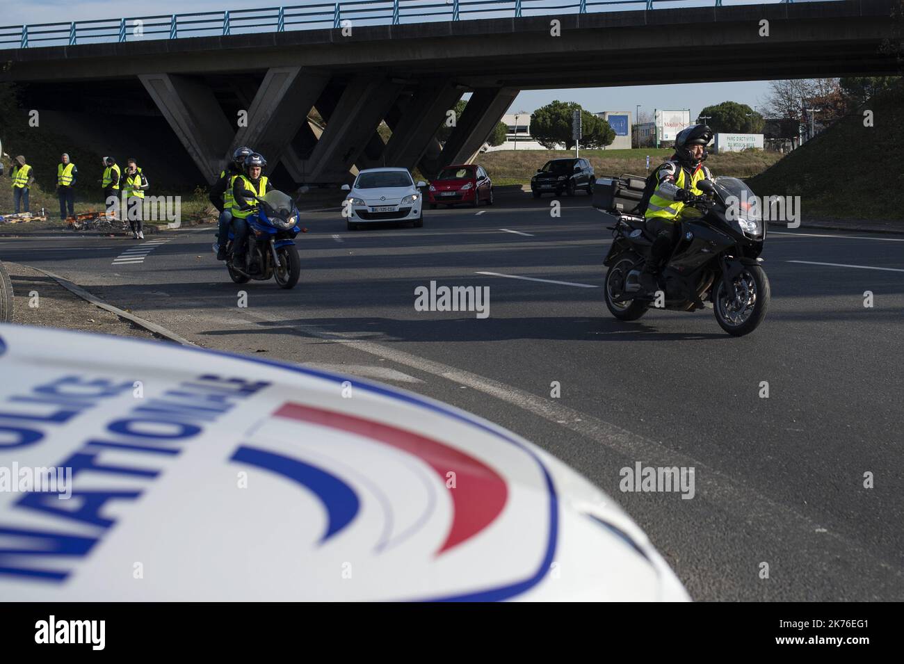French fuel protests Stock Photo - Alamy