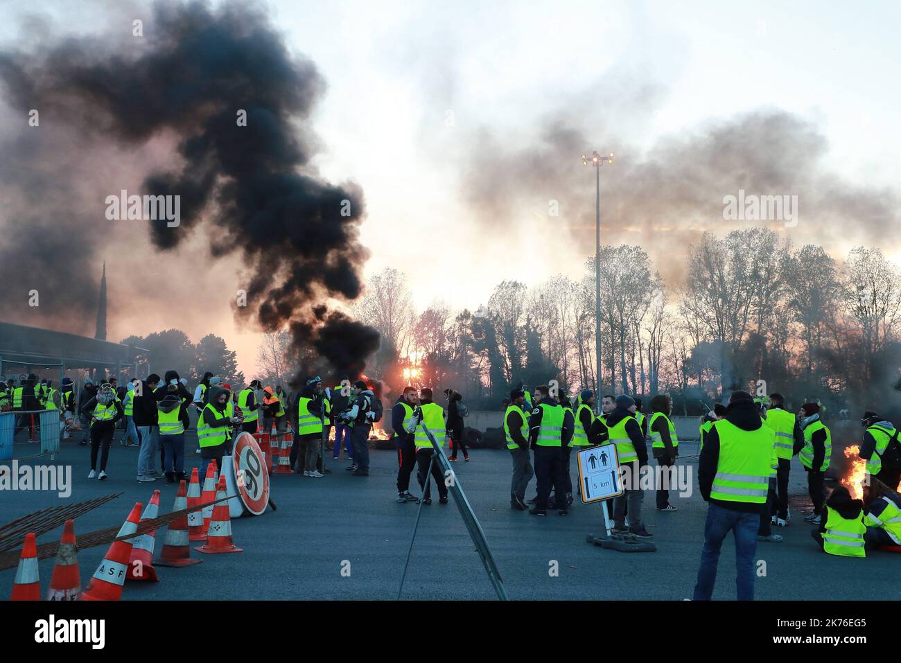 French fuel protests Stock Photo - Alamy