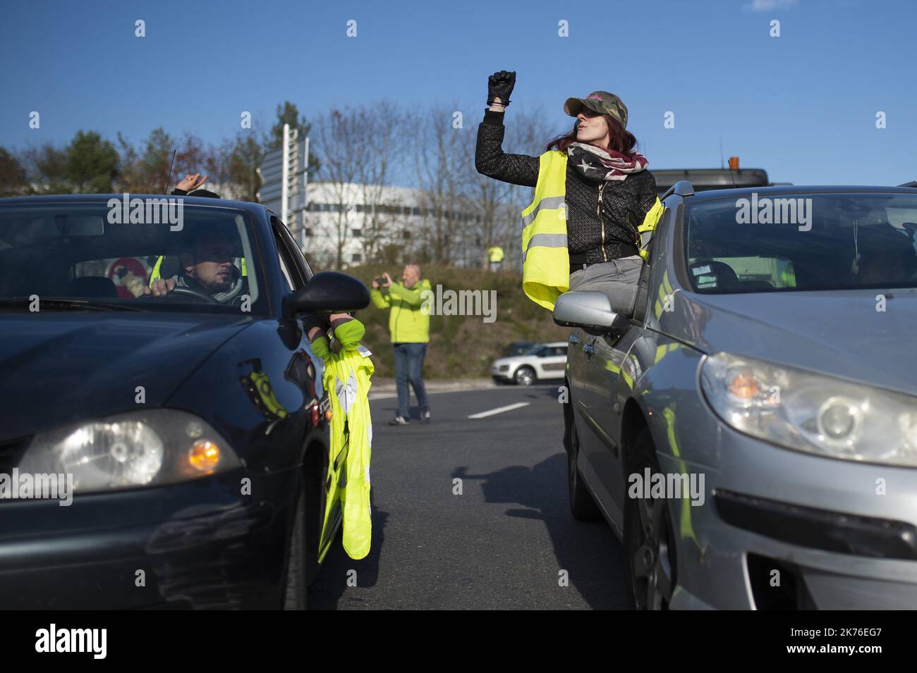 French fuel protests Stock Photo - Alamy