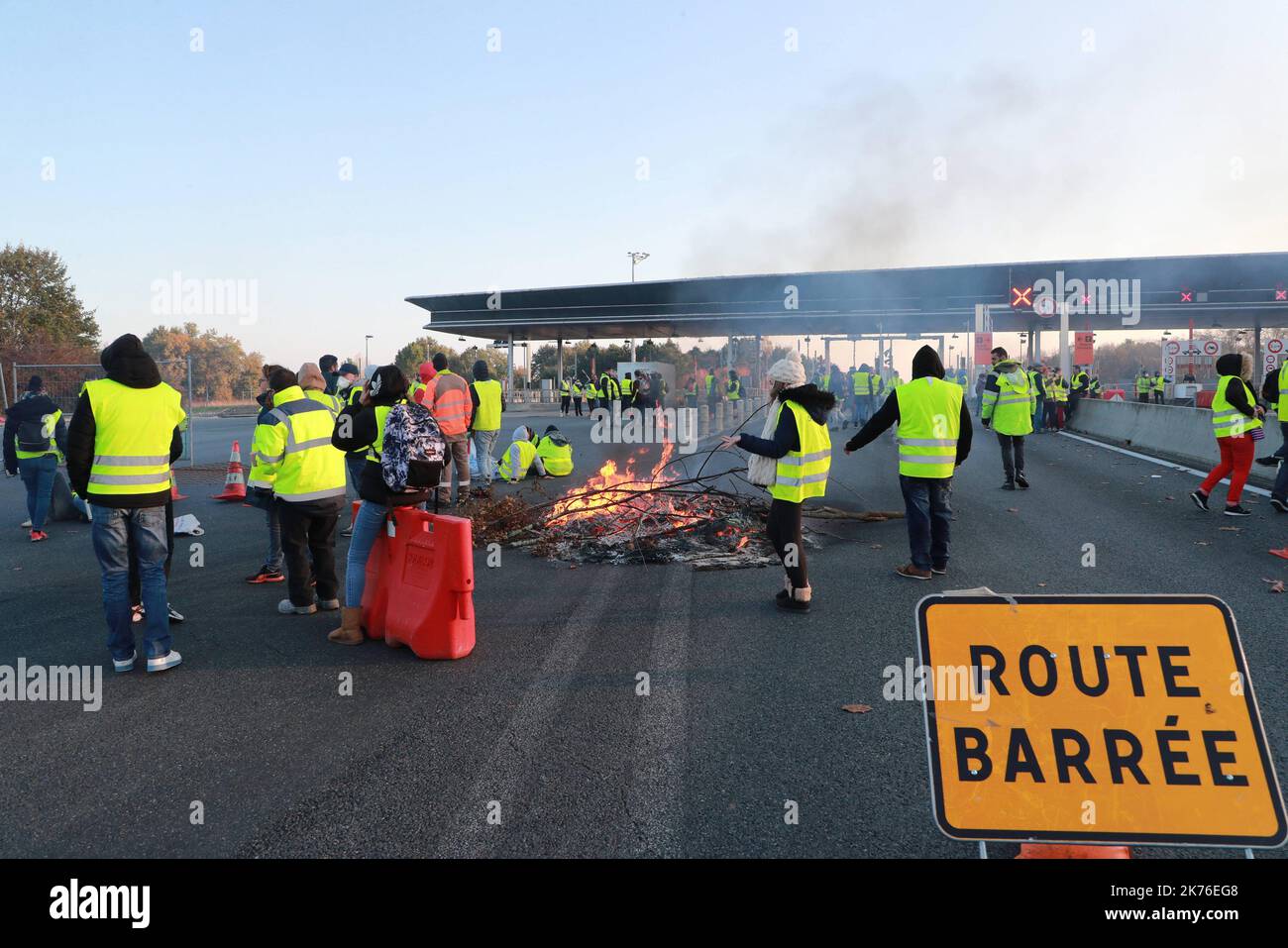French fuel protests Stock Photo - Alamy