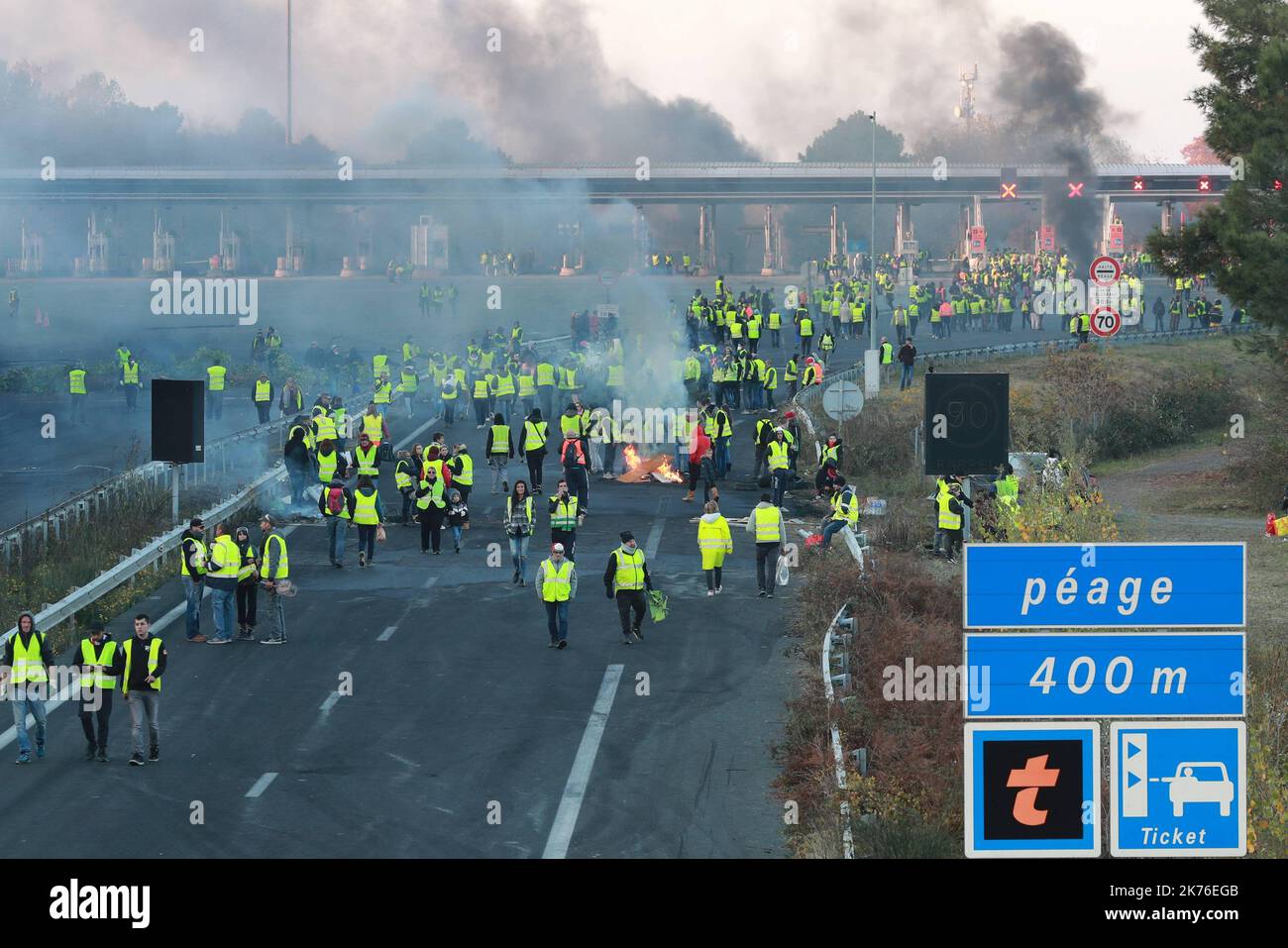 French fuel protests Stock Photo - Alamy