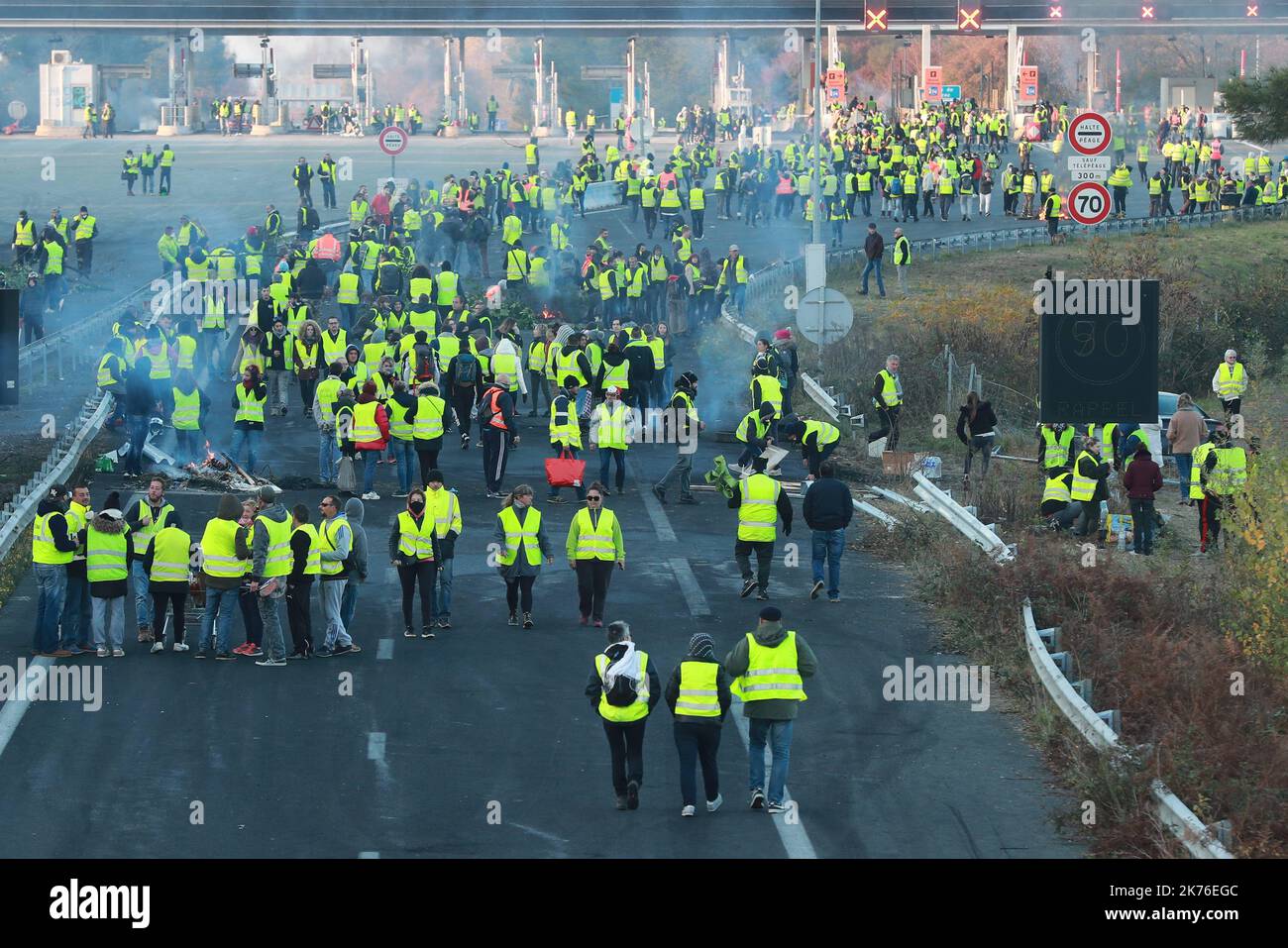 French fuel protests Stock Photo - Alamy