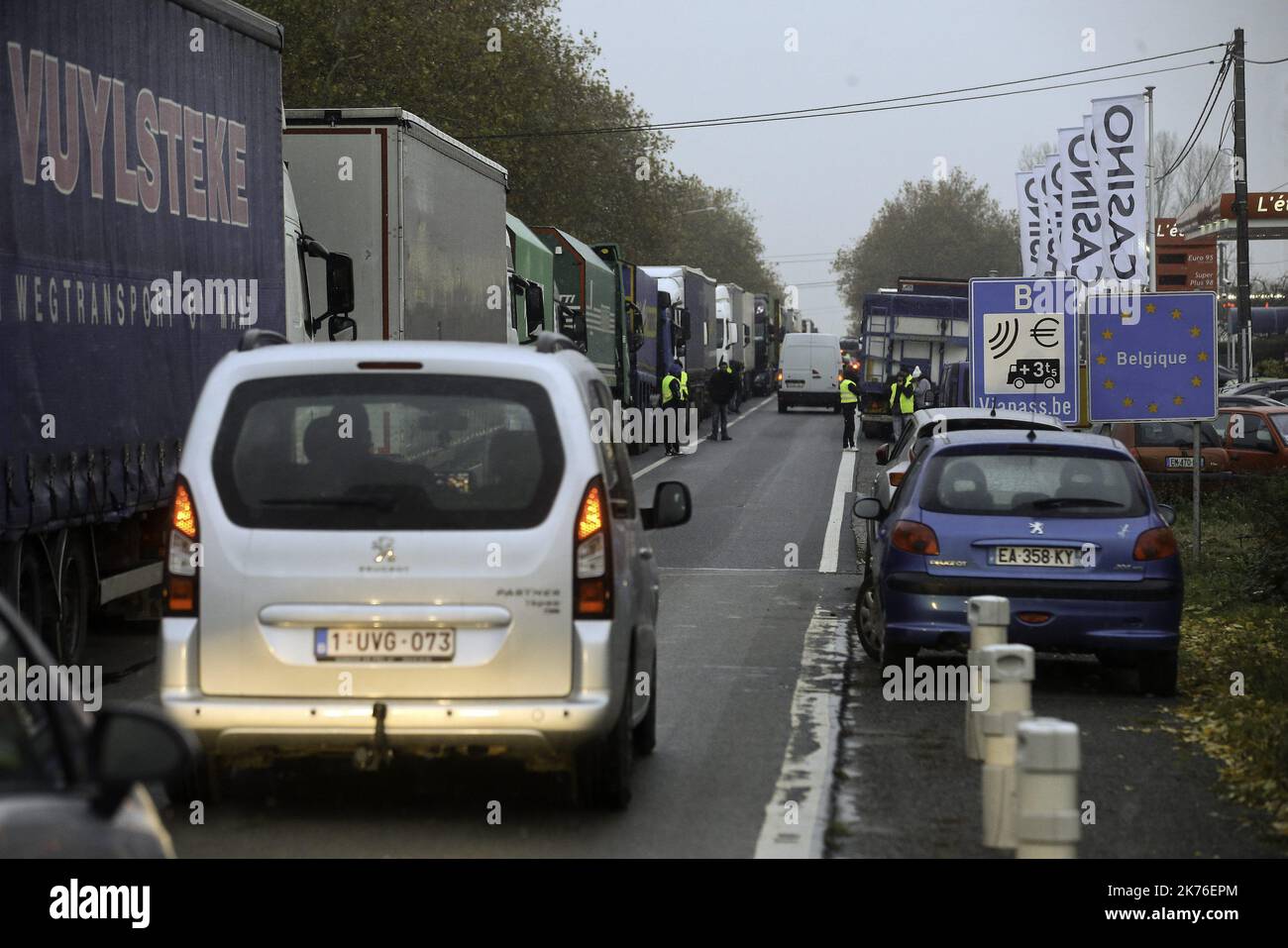 French fuel protests in Saint-Denis-de-la-Reunion Stock Photo - Alamy