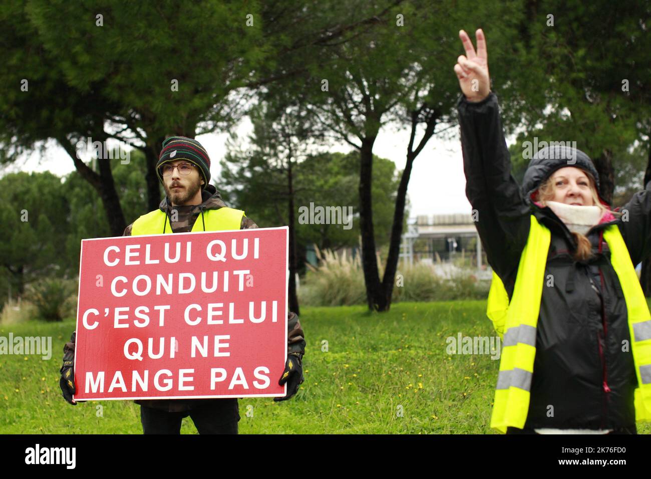 French fuel protests Stock Photo - Alamy