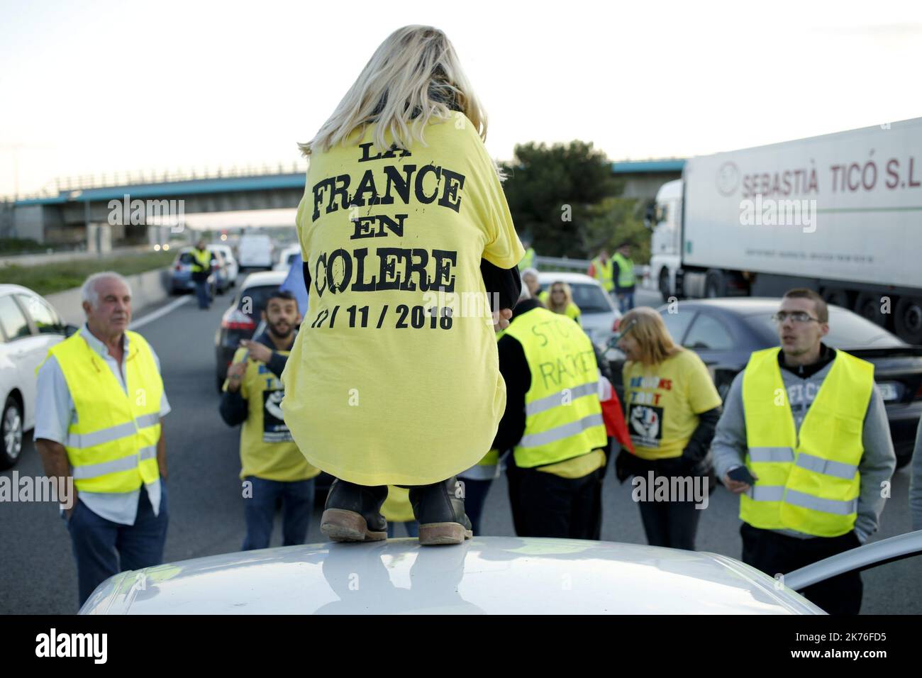 French fuel protests Stock Photo - Alamy