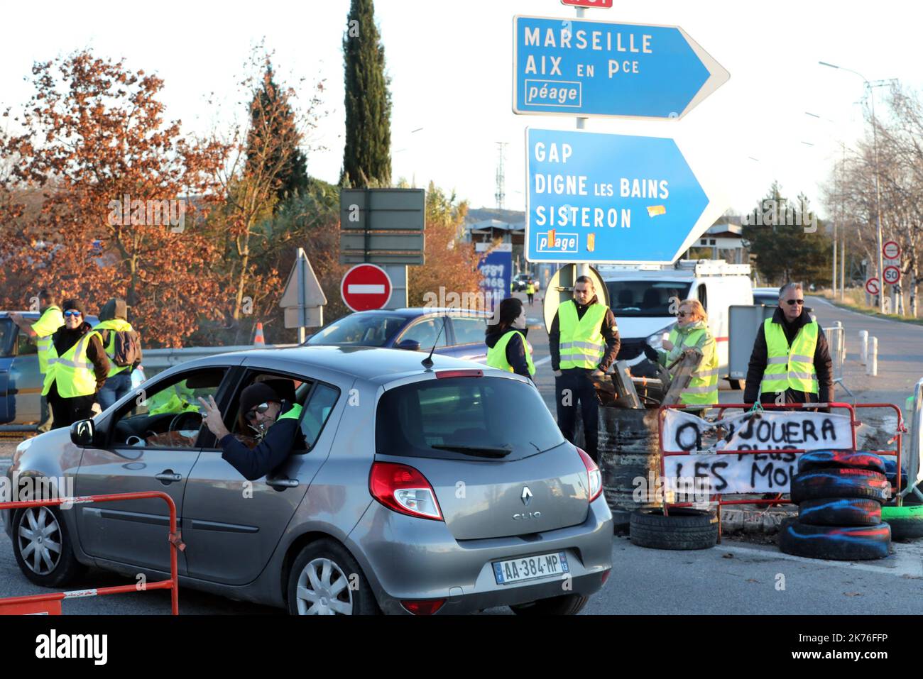 Fuel protests continue in France on November 26, 2018 Stock Photo - Alamy