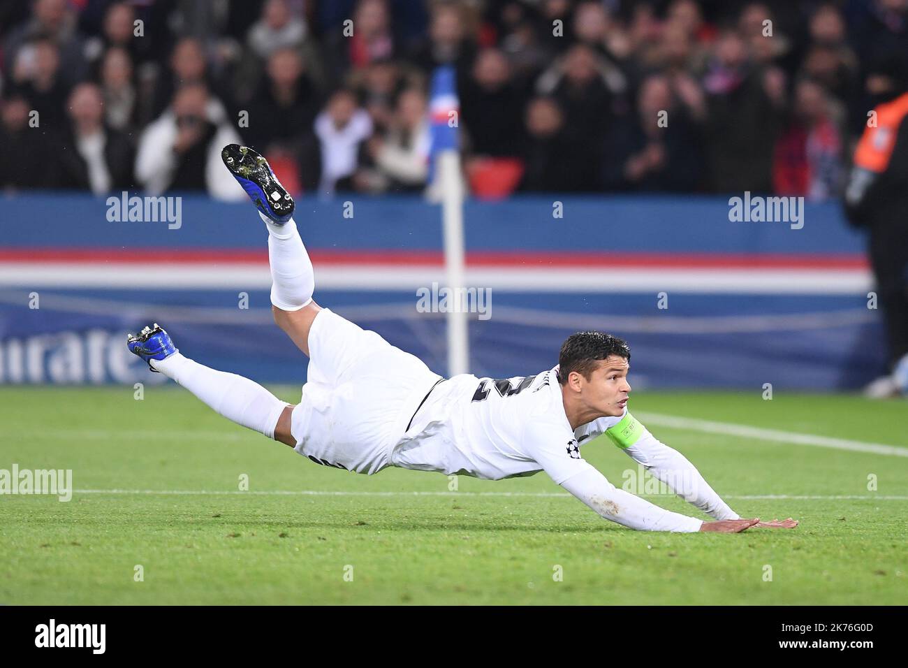 Paris Saint-Germain's Thiago Silva in action Stock Photo - Alamy