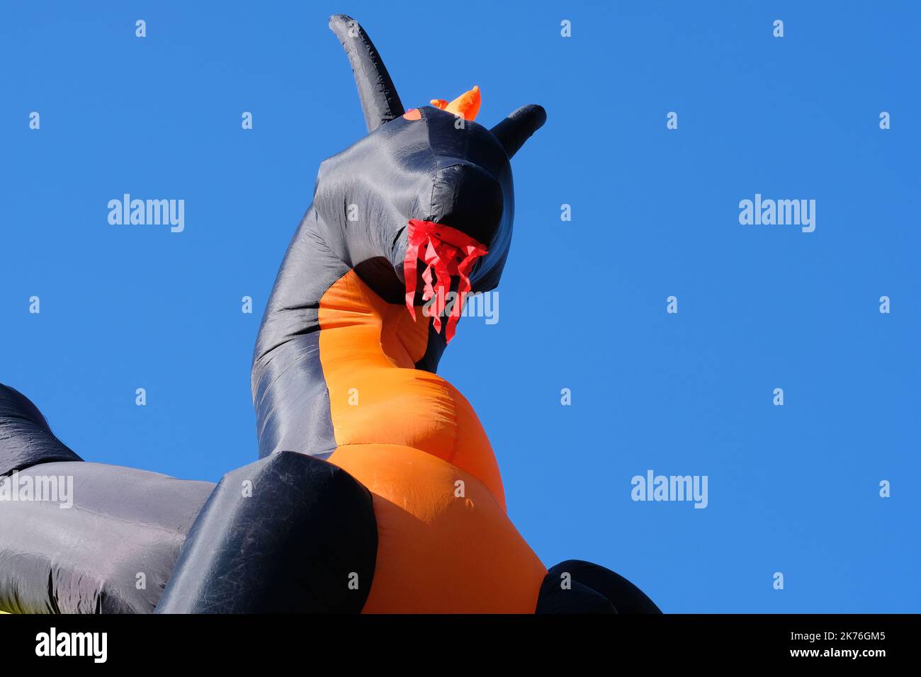 Giant blow up dragons for Halloween decoration Stock Photo - Alamy