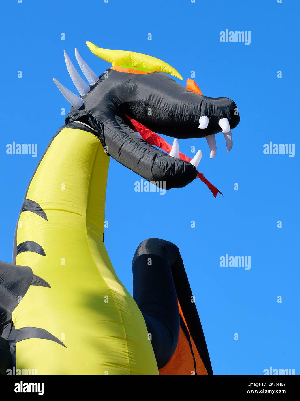 Giant blow up dragons for Halloween decoration Stock Photo - Alamy