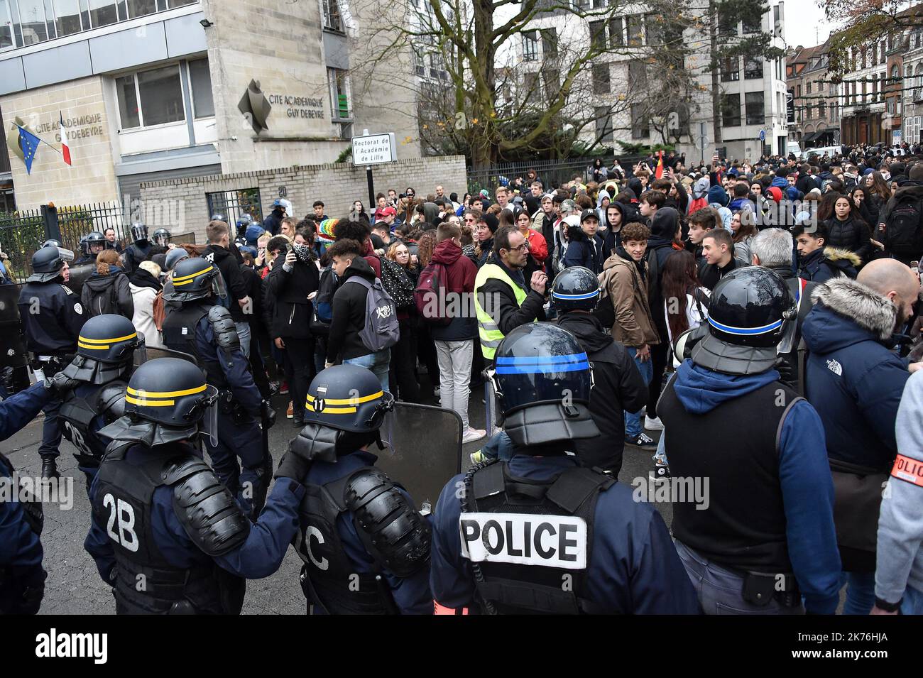 French students demonstration against education reform Day of blocus by ...