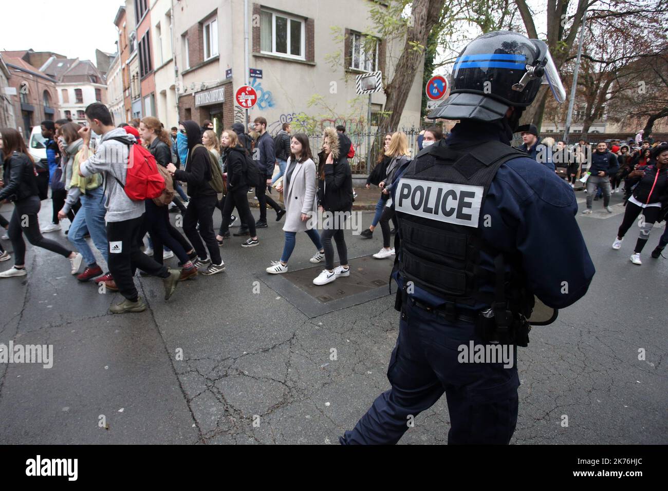 French students demonstration against education reform Day of blocus by ...