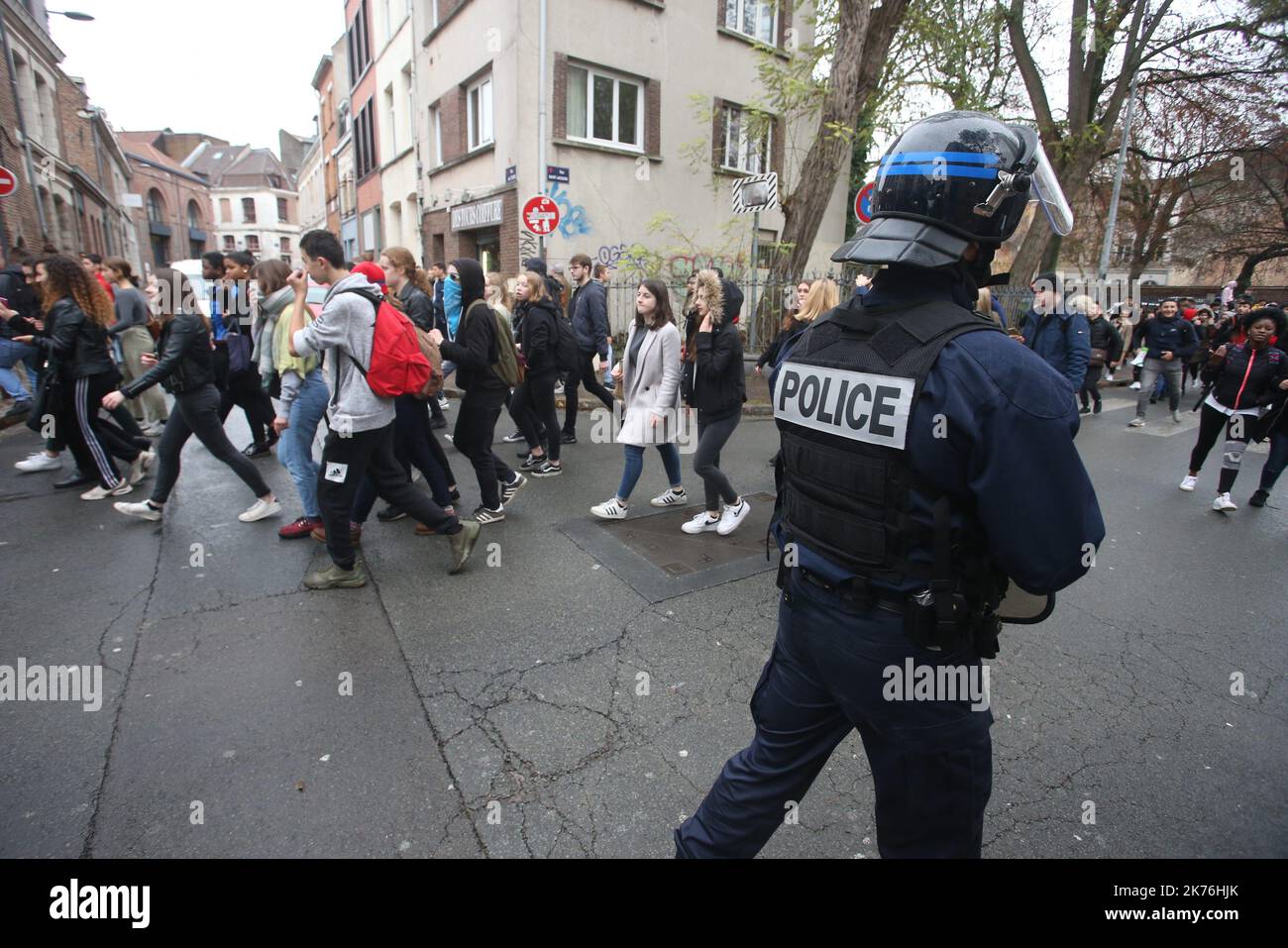 French students demonstration against education reform Day of blocus by ...