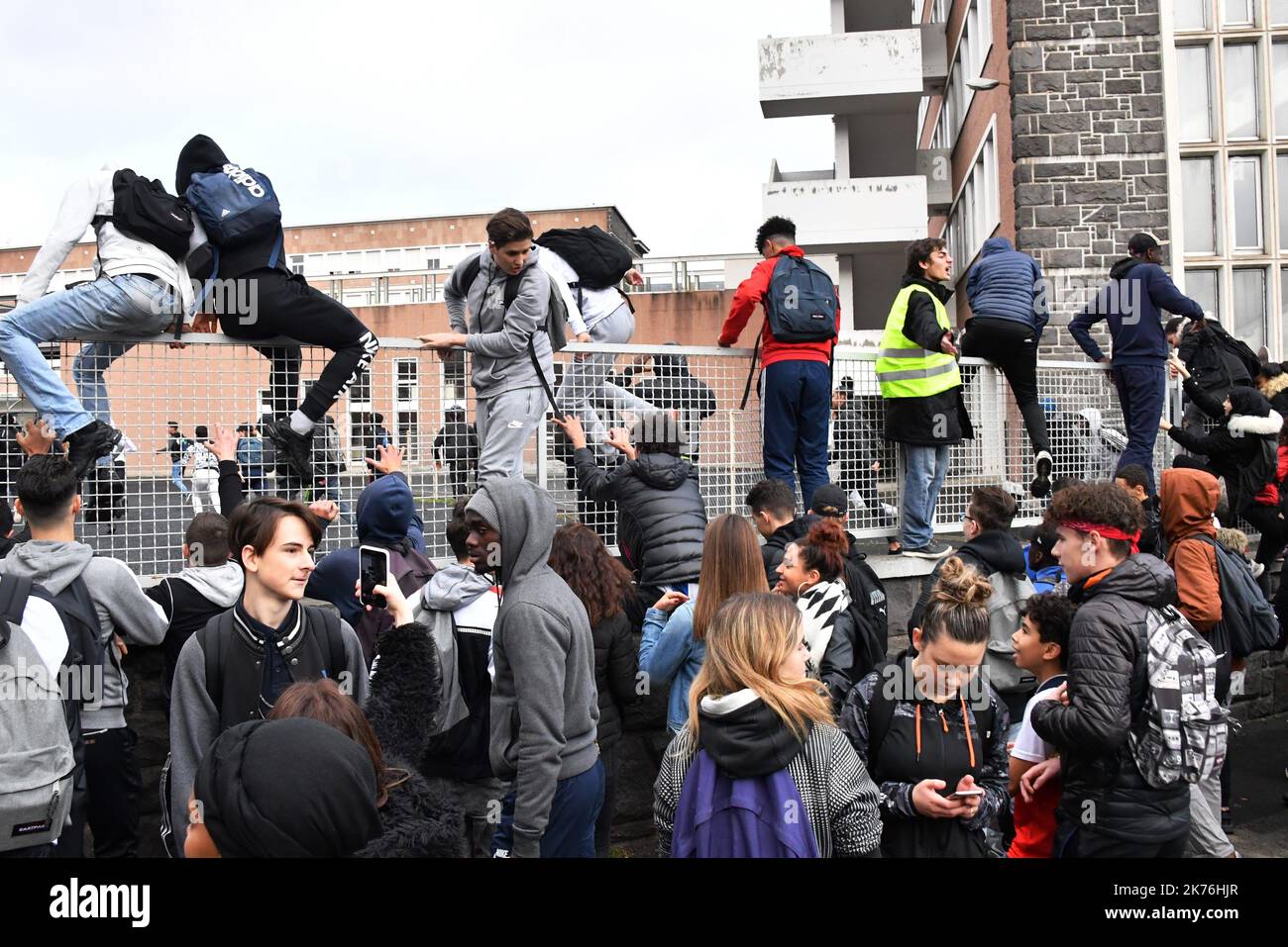 French students demonstration against education reform Day of blocus by ...