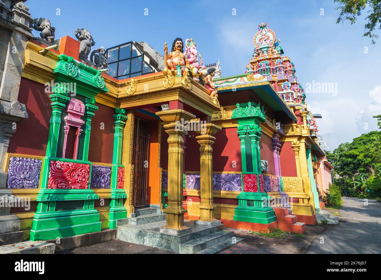 Sri Kaileswaram Temple, dedicated to Lord Shiva and Ganesha, stands to ...