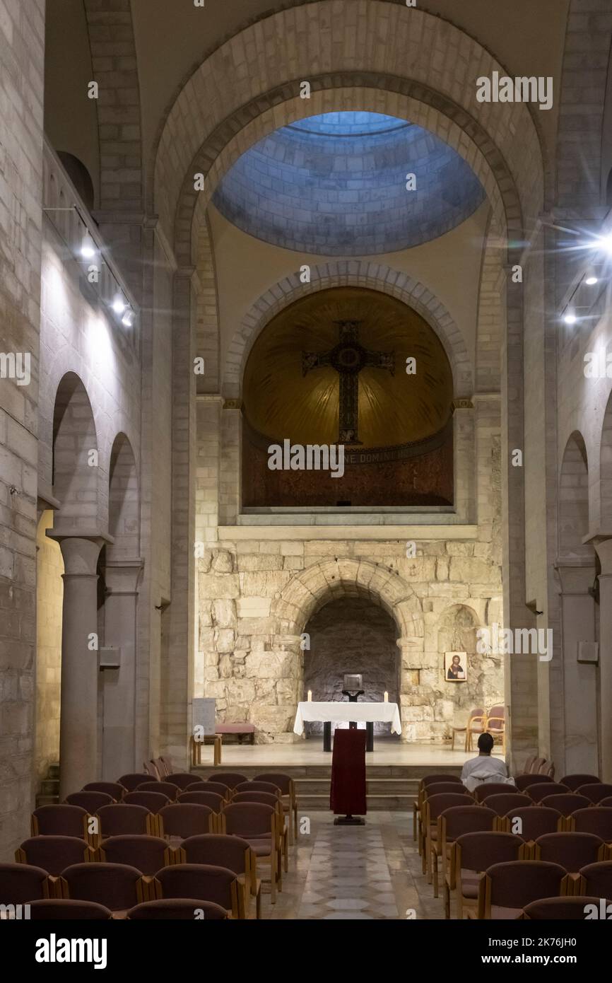 Interior of the Roman Catholic Church of Ecce Homo part of the Convent ...