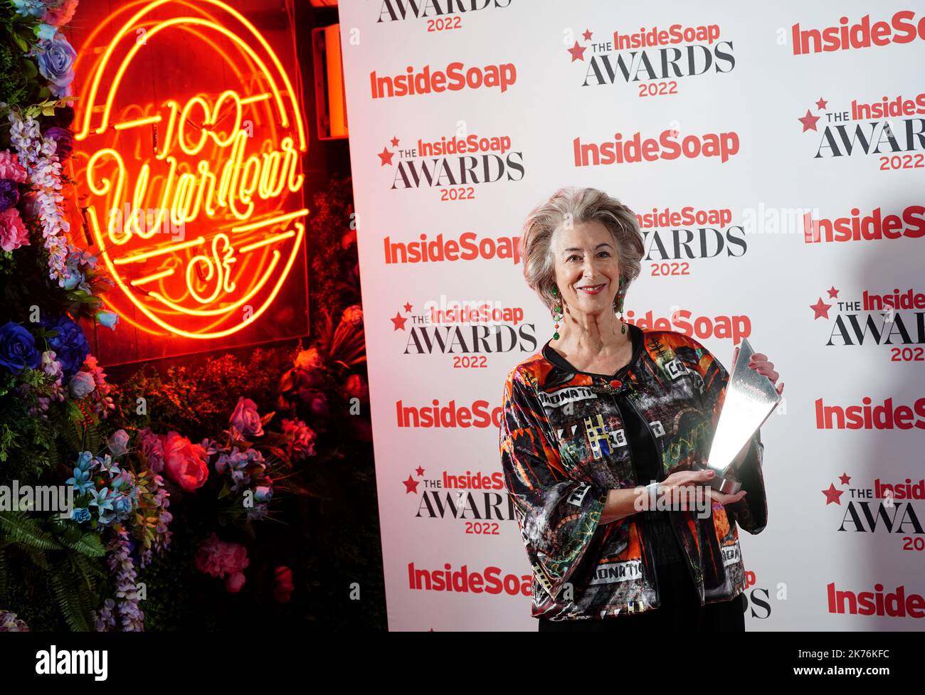 Maureen Lipman with the Best Comic Performance award at the Inside Soap ...