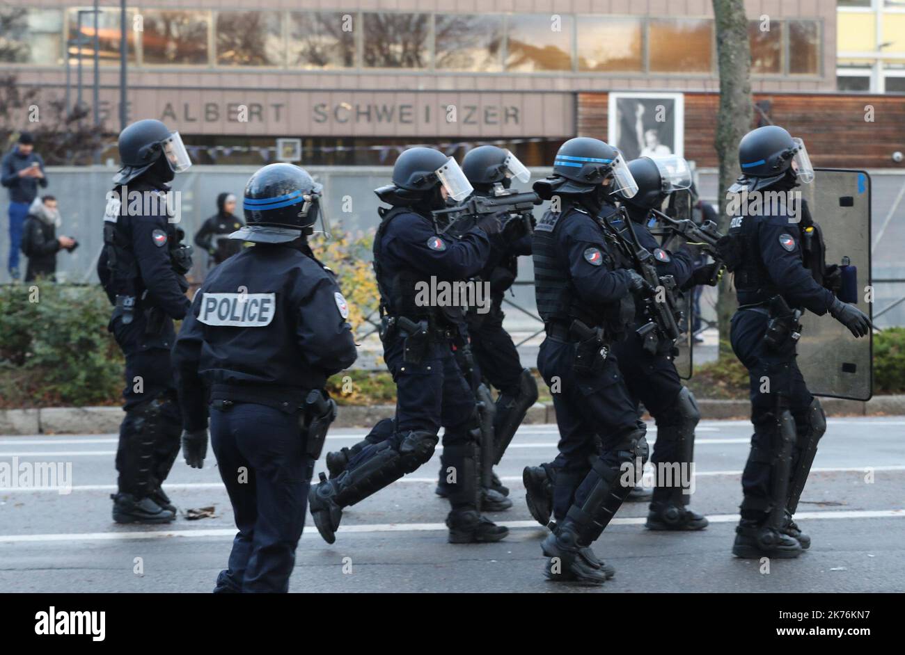 French high-school students protest government reforms Dec 10 2018 ...