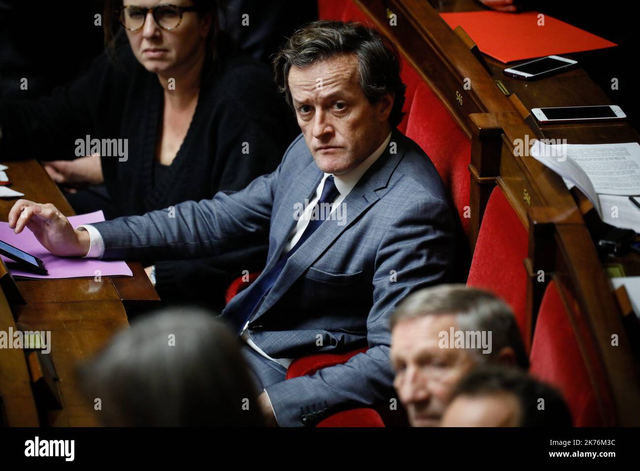 Paris, FRANCE ; SEANCE DE QUESTIONS AU GOUVERNEMENT DANS L' HEMICYCLE DE L' ASSEMBLEE NATIONALE ...