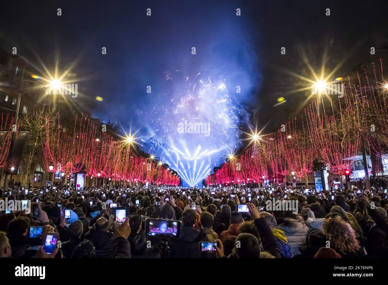 Paris france new years fireworks hi-res stock photography and images ...