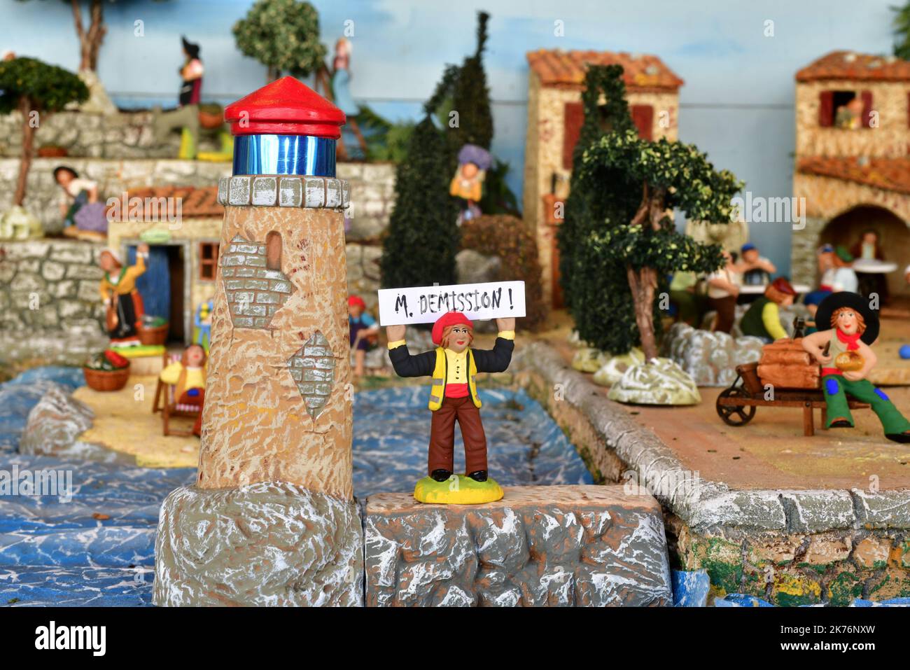 Yellow jacket protestor is the new christmas crib character made by ...