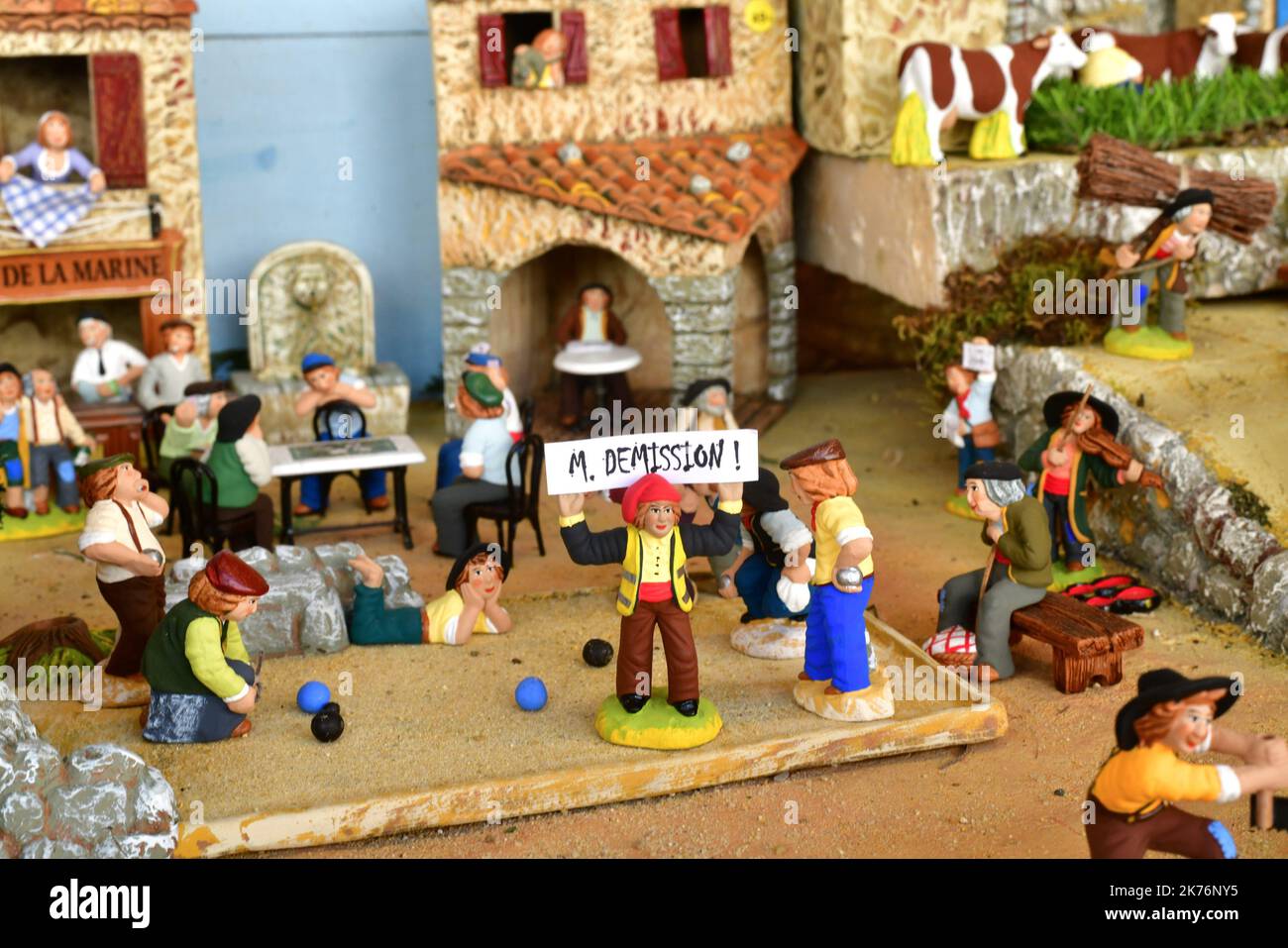 Yellow jacket protestor is the new christmas crib character made by ...