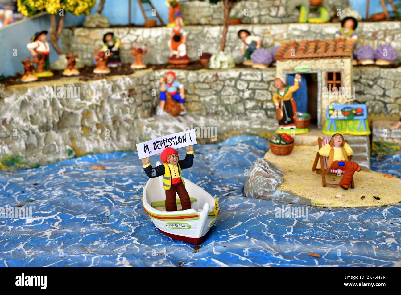 Yellow jacket protestor is the new christmas crib character made by ...