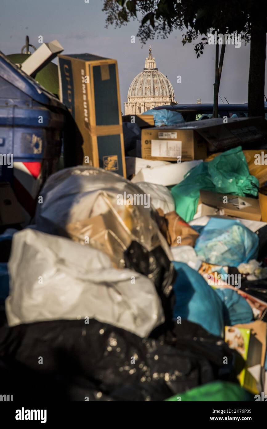 A general view of discarded rubbish building up across various ...