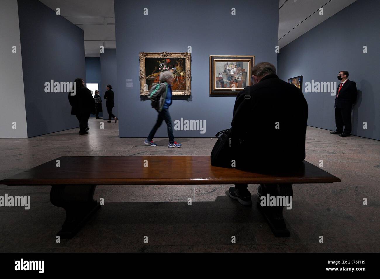 Invited members of the media and guests attend Cubism and the Trompe l ...