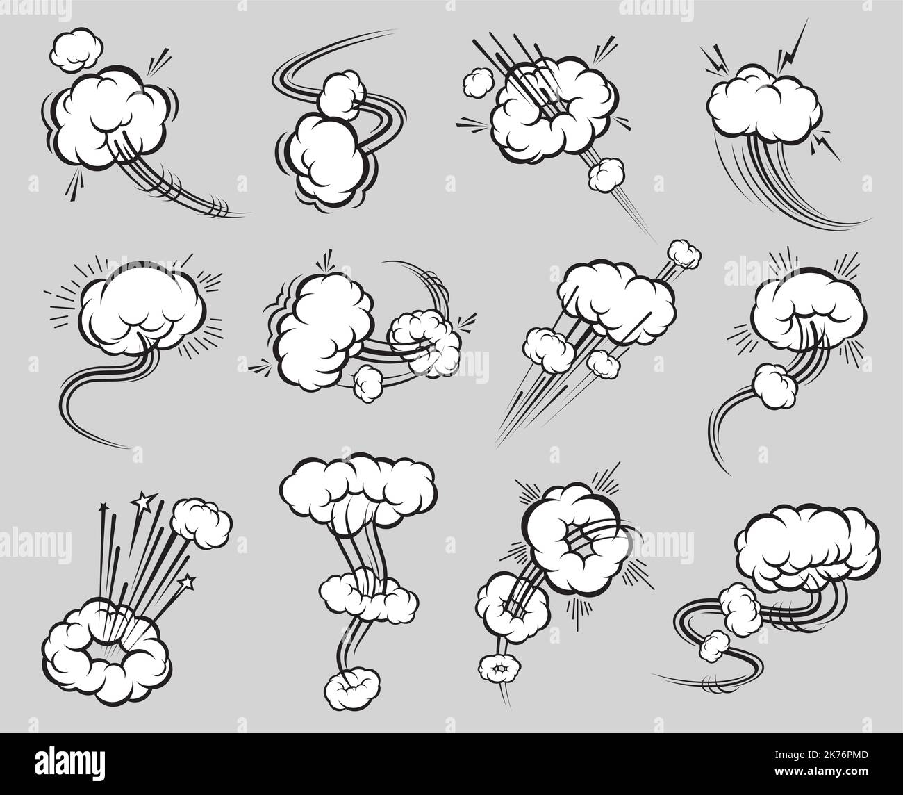 Comic speed motion bubbles. Speed trails. Takeoff burst air trace or ...