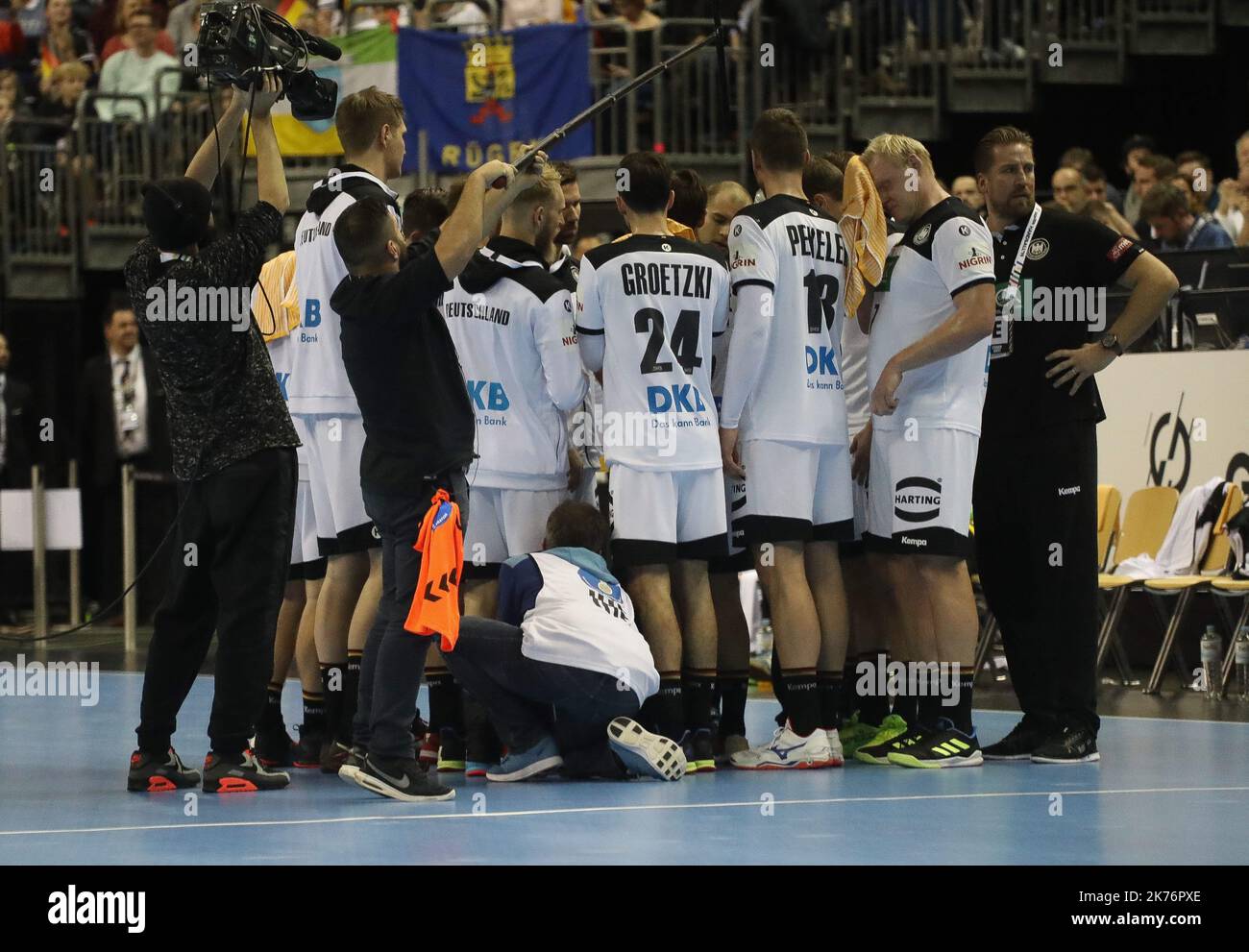 Team Germany during the IHF Men's World Championship 2019, Group A ...
