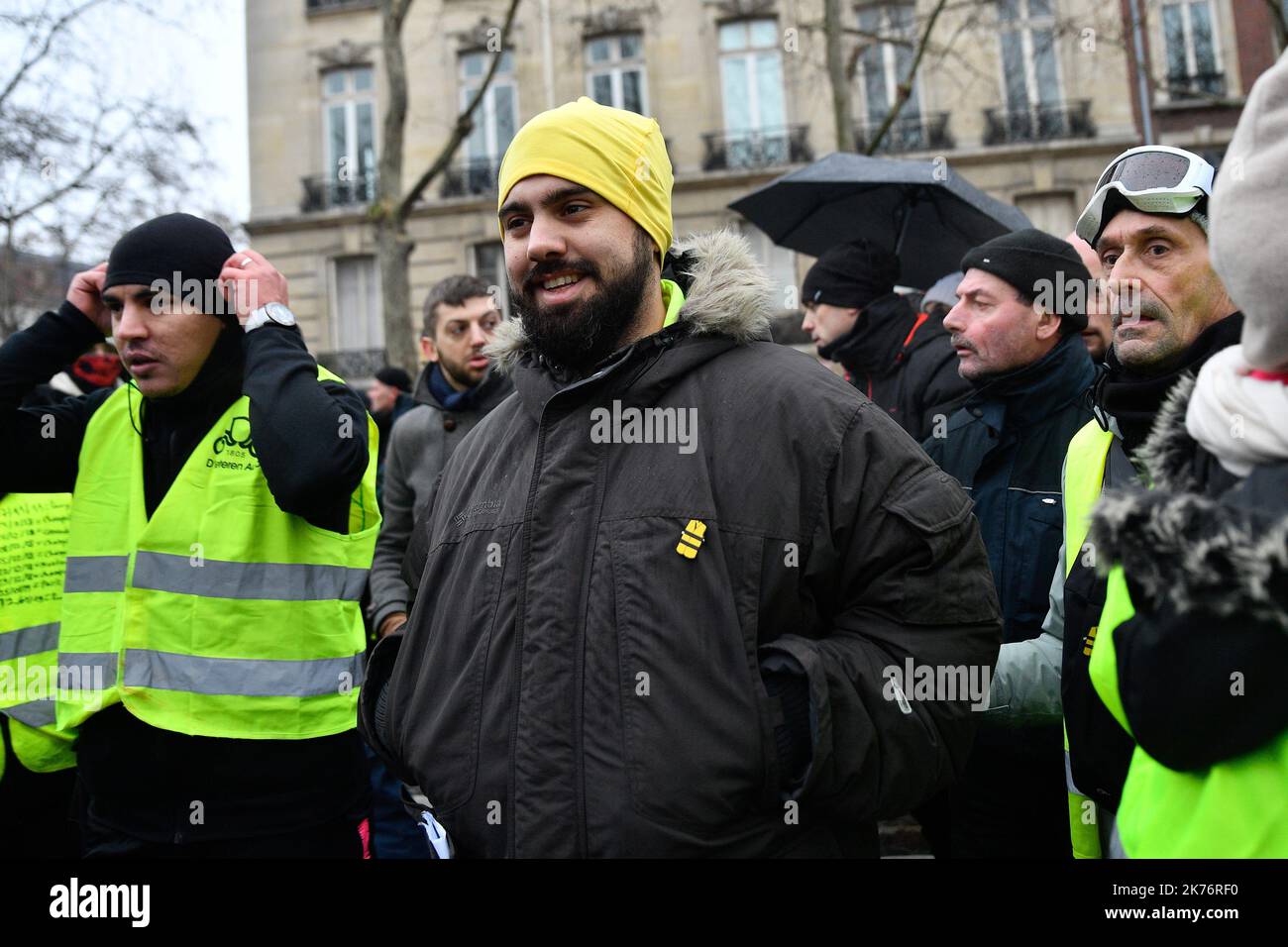 Eric Drouet during the 10th mobilization of the Yellow Vests Paris, 19 ...