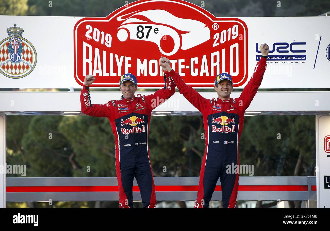 Arrival and podium fo the 87th Monte Carlo WRC Stock Photo - Alamy