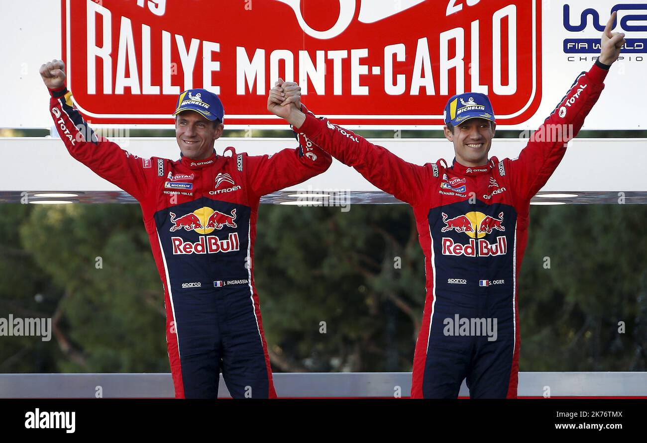 Arrival and podium fo the 87th Monte Carlo WRC Stock Photo - Alamy