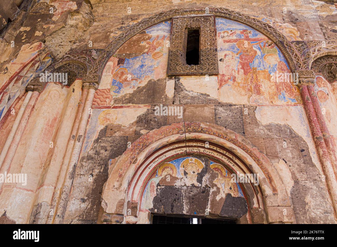 ANI, TURKEY - JULY 18, 2019: Frescoes of the Church of St Gregory of ...