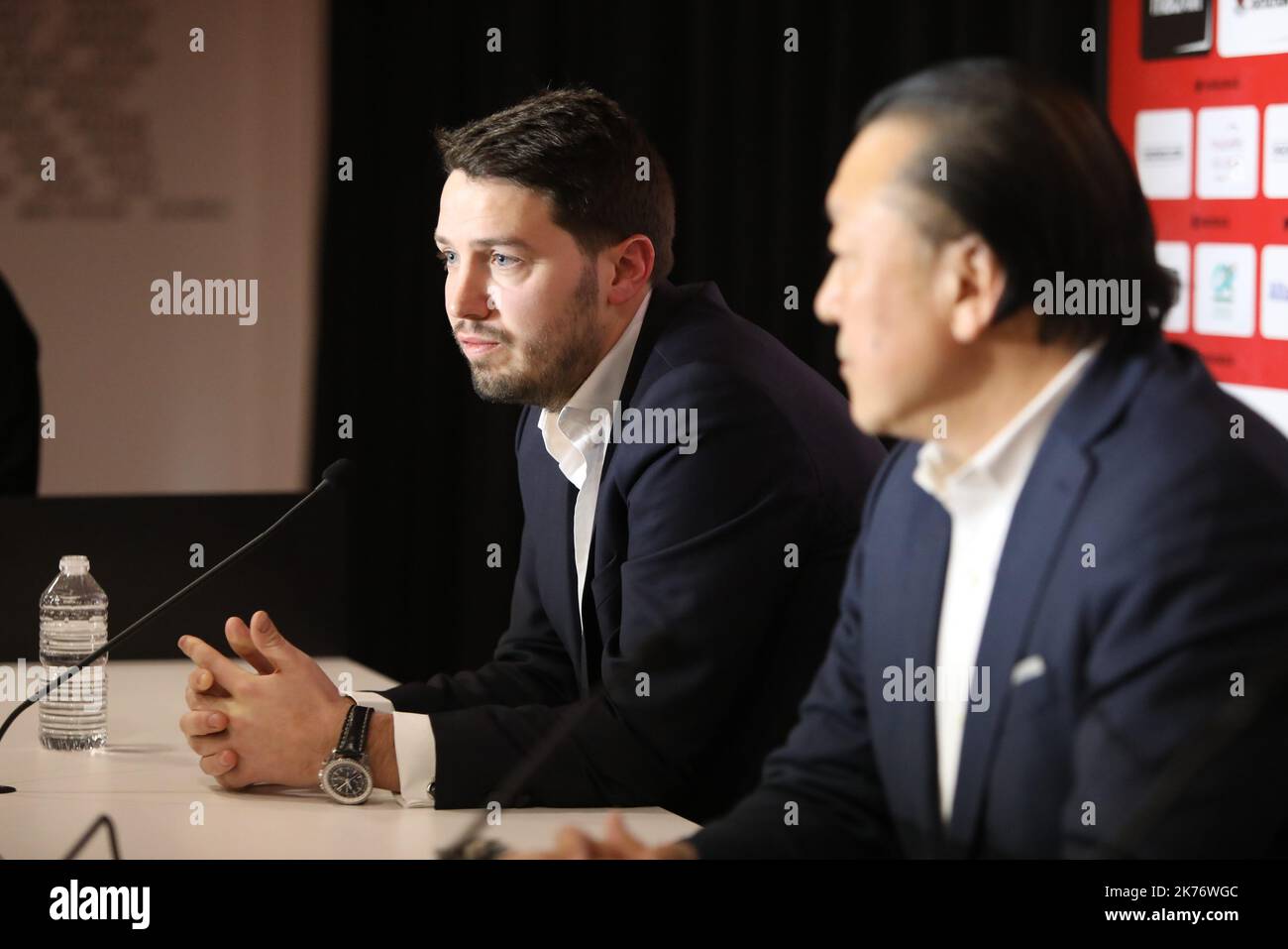 Chinese Investors Buy French Soccer Club OGC Nice. Here, during a press ...