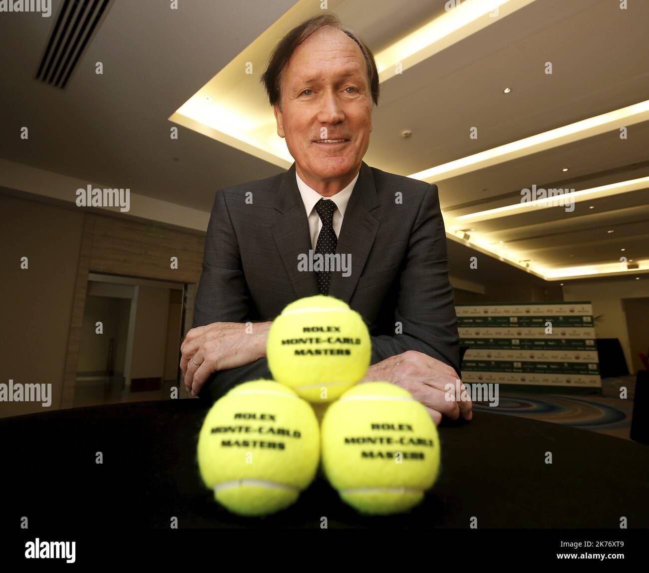 Zeljko Franulovic at the press conference before the 2019 Rolex Masters ...