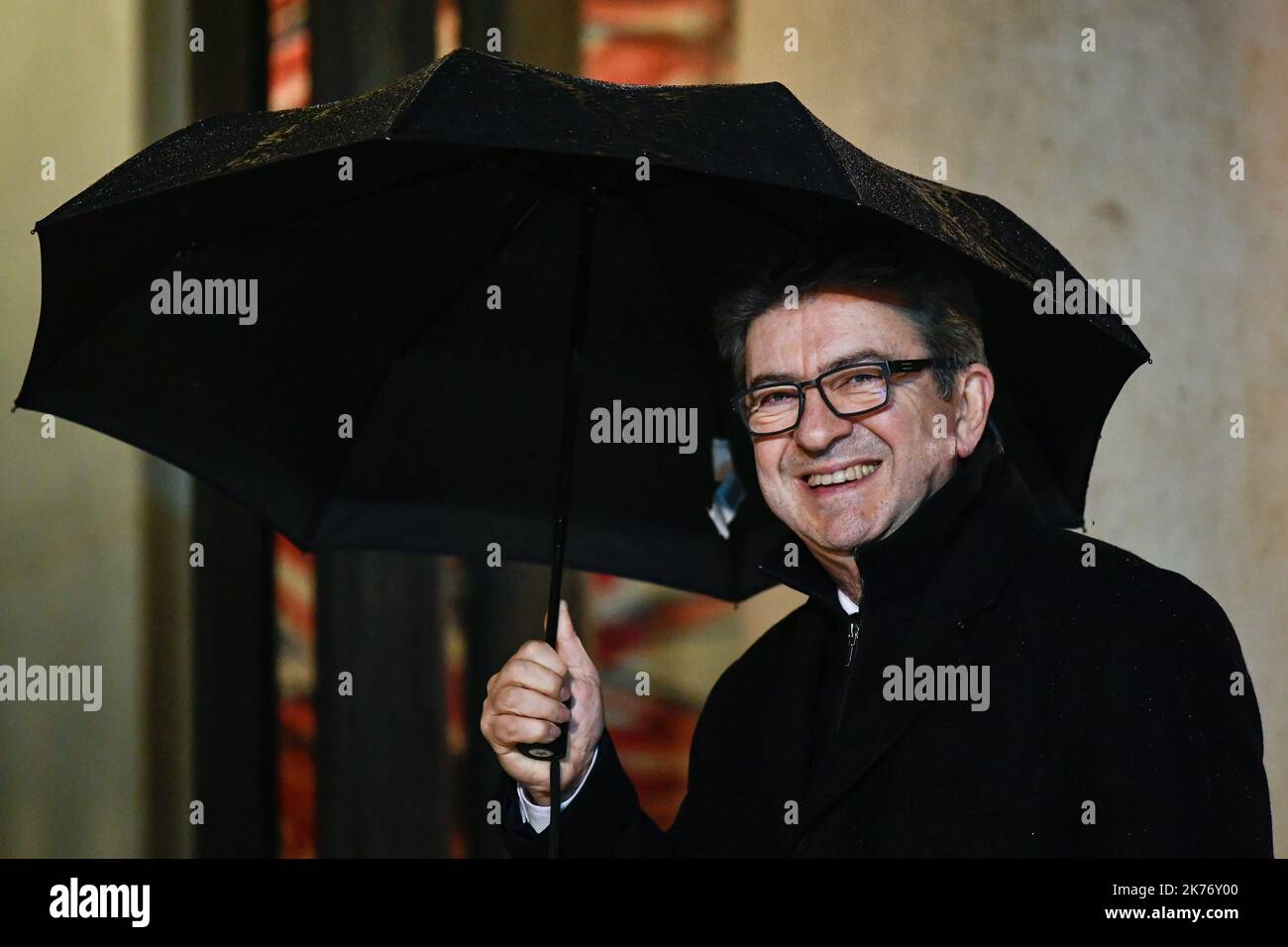 The President of the Republic, Emmanuel Macron met Jean Luc Melenchon ...