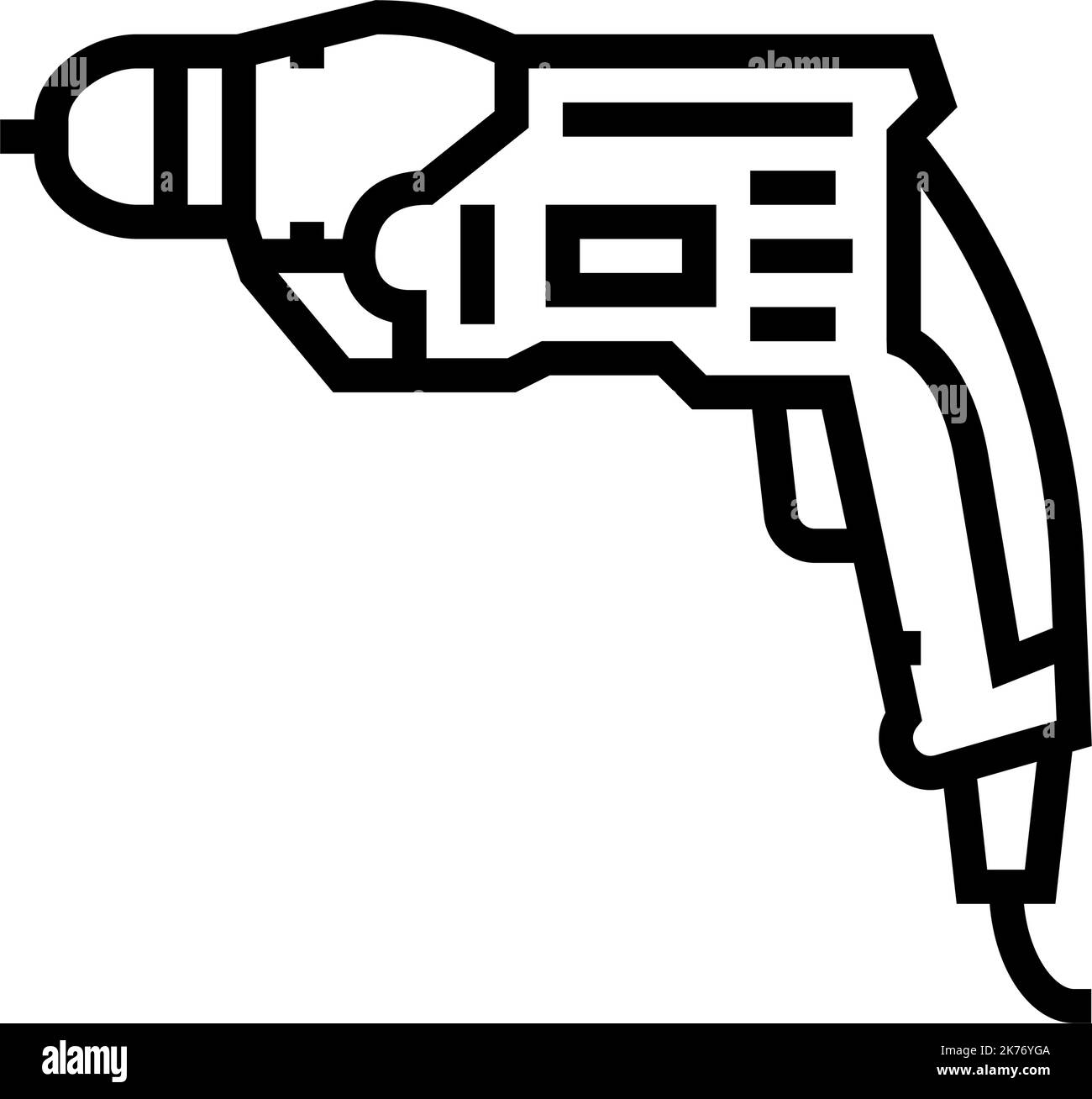 drill construction line icon vector illustration Stock Vector Image ...