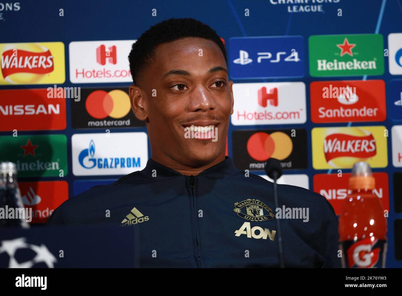 Manchester United's Anthony Martial during the press conference at Aon ...