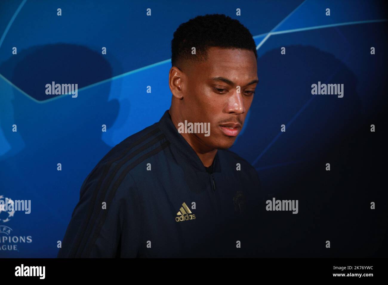 Manchester United's Anthony Martial during the press conference at Aon ...