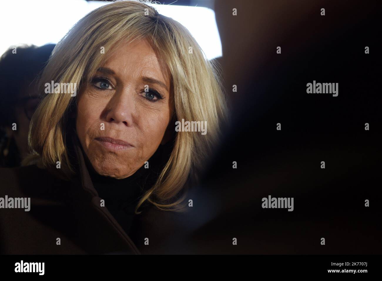 The First Lady of France, Brigitte Macron during a visit to the ...