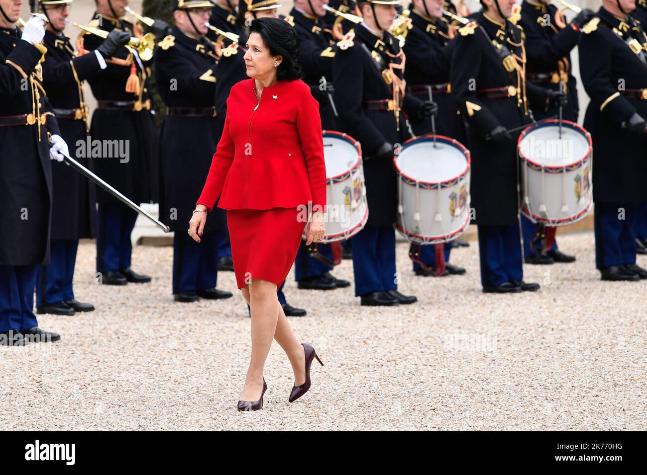 President of Georgia, Salome Zourabichvili at the Palais de l'Elysee on ...