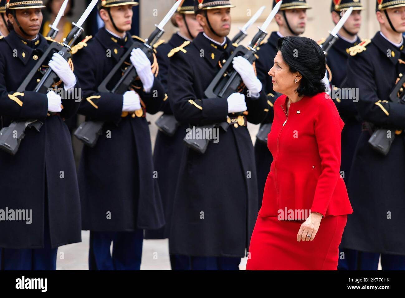 President of Georgia, Salome Zourabichvili at the Palais de l'Elysee on ...
