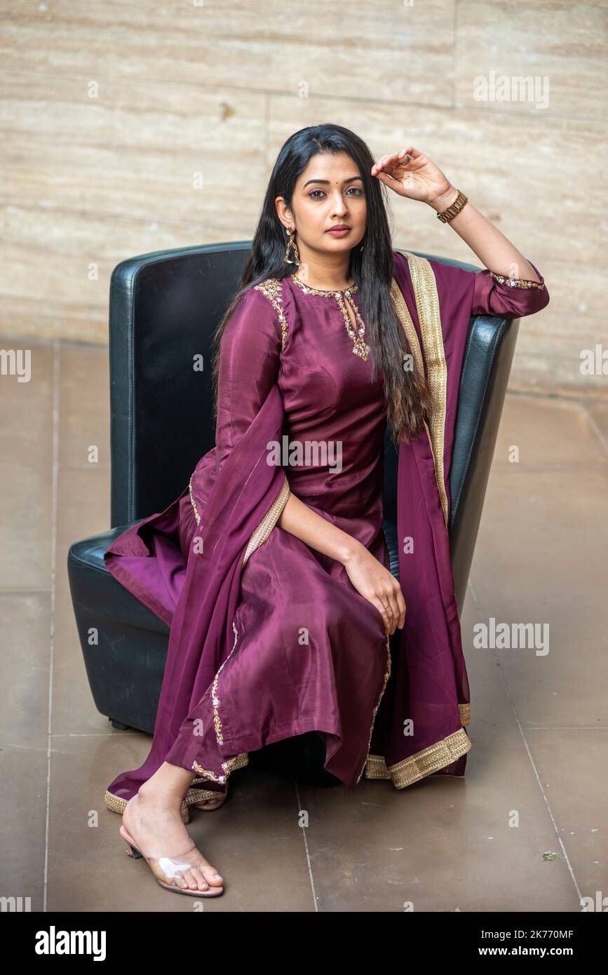 Indian actress Sonal Monteiro poses for photos during the promotion of ...